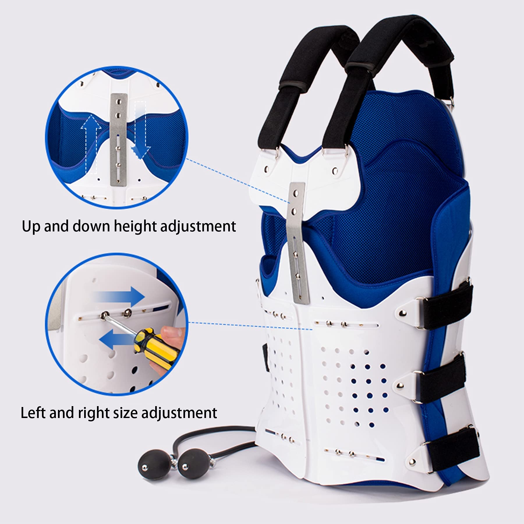 WILLQ Thoracic Orthosis Lumbar Back Correction Bracket Fracture Restoration of Fixed Protection Stabilizer Prevent Thoracic Lumbar Spine Flexion Disc Injury Compression Fractures
