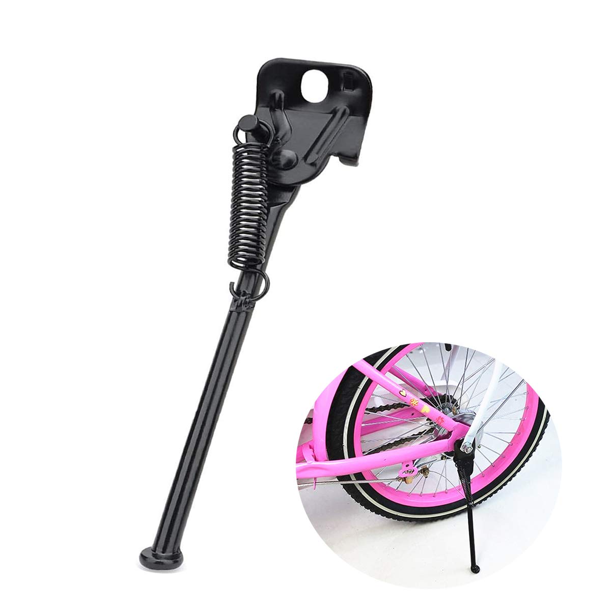 YXRAN Kids Bike Kickstand for 18 Children's Bicycle Kickstand Single-Side Stand Folding Bicycle Stand Support