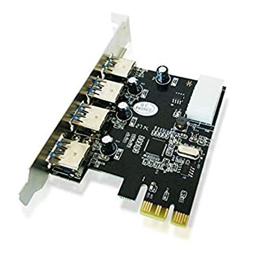 USECL 4 Ports PCIe to USB 3.0 Expansion Card,USB 3.0 Express Card Desktop Compatible Windows XP/7/8/10, Superspeed 5.0Gbps Controller Card Conversion Adapter Module Board with Power Port 。