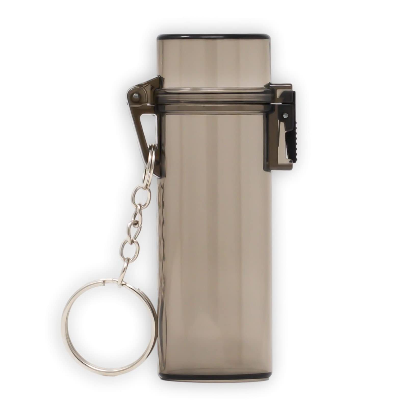 Waterproof Lighter Holder Case with Keychain. Great for Backpacking, Boating and Outdoor Emergency Packs. Keeps Your Lighter Dry in a Survival Situation. Lighter Not Included (Smoke)