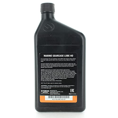 Yamaha Original OEM Yamalube Acc-GLUBE-HD-QT Marine Lower Unit HD Gearcase Lube Yamalube OEM - 1 Quart