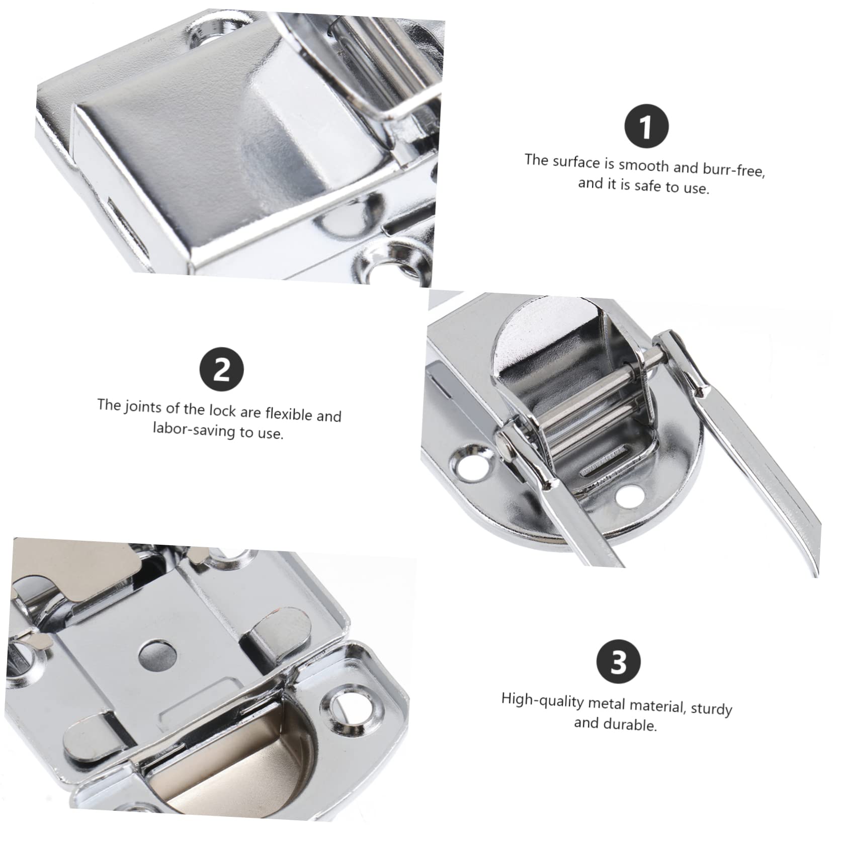 UKCOCO Case Buckle 3pcs Safety Door Lock Catch Iron Hardware Accessories Toolbox Clasp Cabinet Locks Lock Closure Tool Toggle Lock Catch Catch Buckle Slide Bolt Cassette Gift Box Buckle
