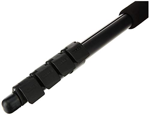 SLIK Lighty Pod III 5-Section Monopod with Mini Ballhead - Supports 6.6 lbs (3 kg), for Mirrorless/DSLR Sony Nikon Canon Fuji Cameras and More - Black (618-719)