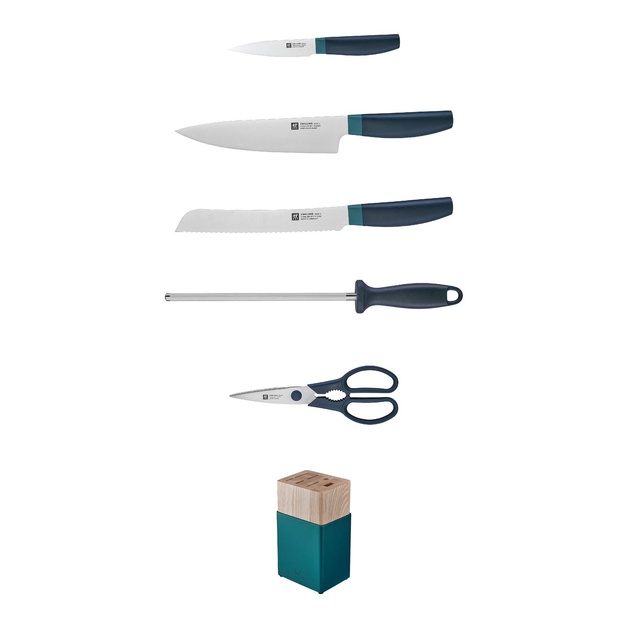ZWILLING Now S Knife Block Set, 6-pc, Blueberry Blue