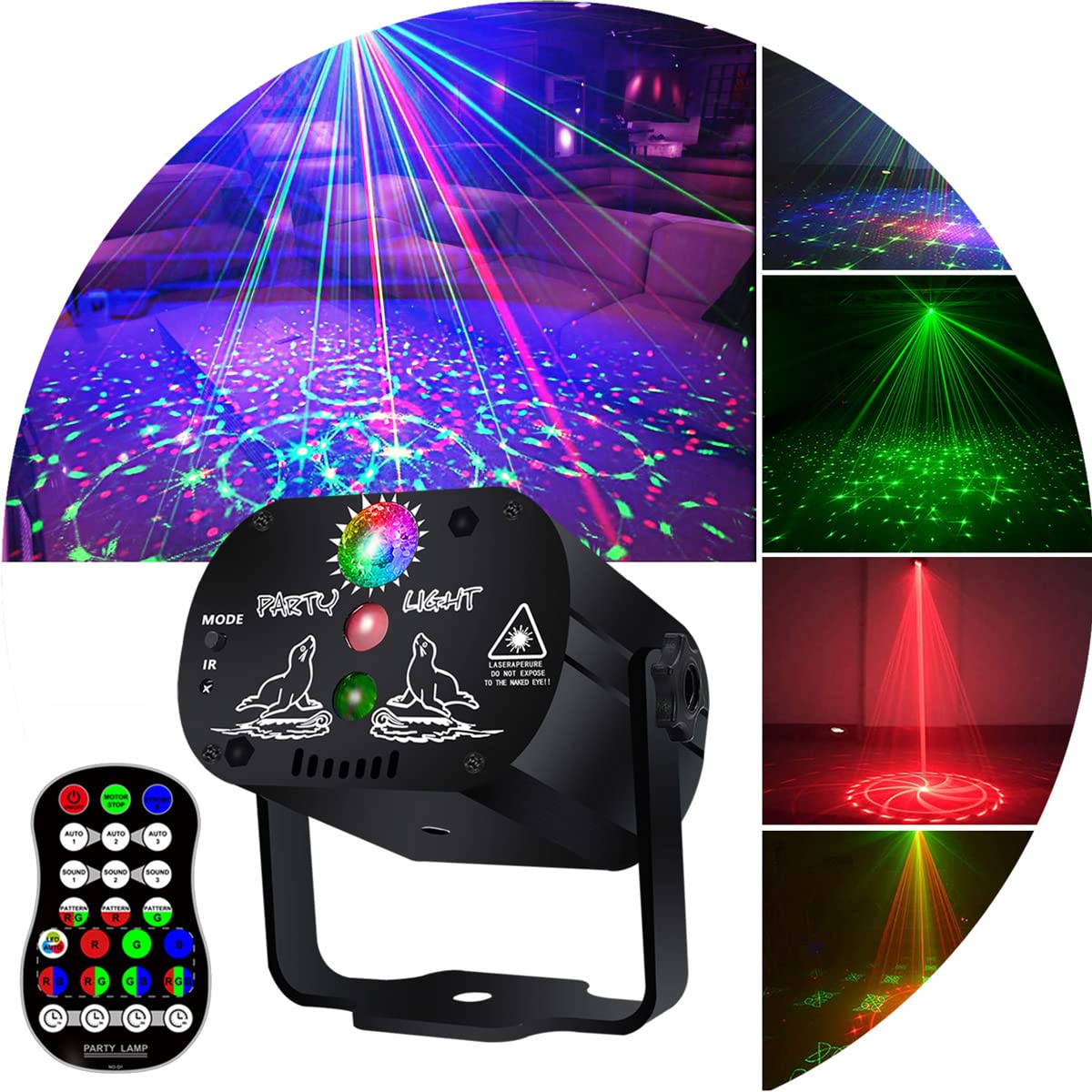 Stage Lazer Lights KisMee DJ Club Disco Party Laser Lights Sound Activated for Xmas Bar Halloween Decorations Karaoke Pub KTV Dance Gift Birthday Wedding