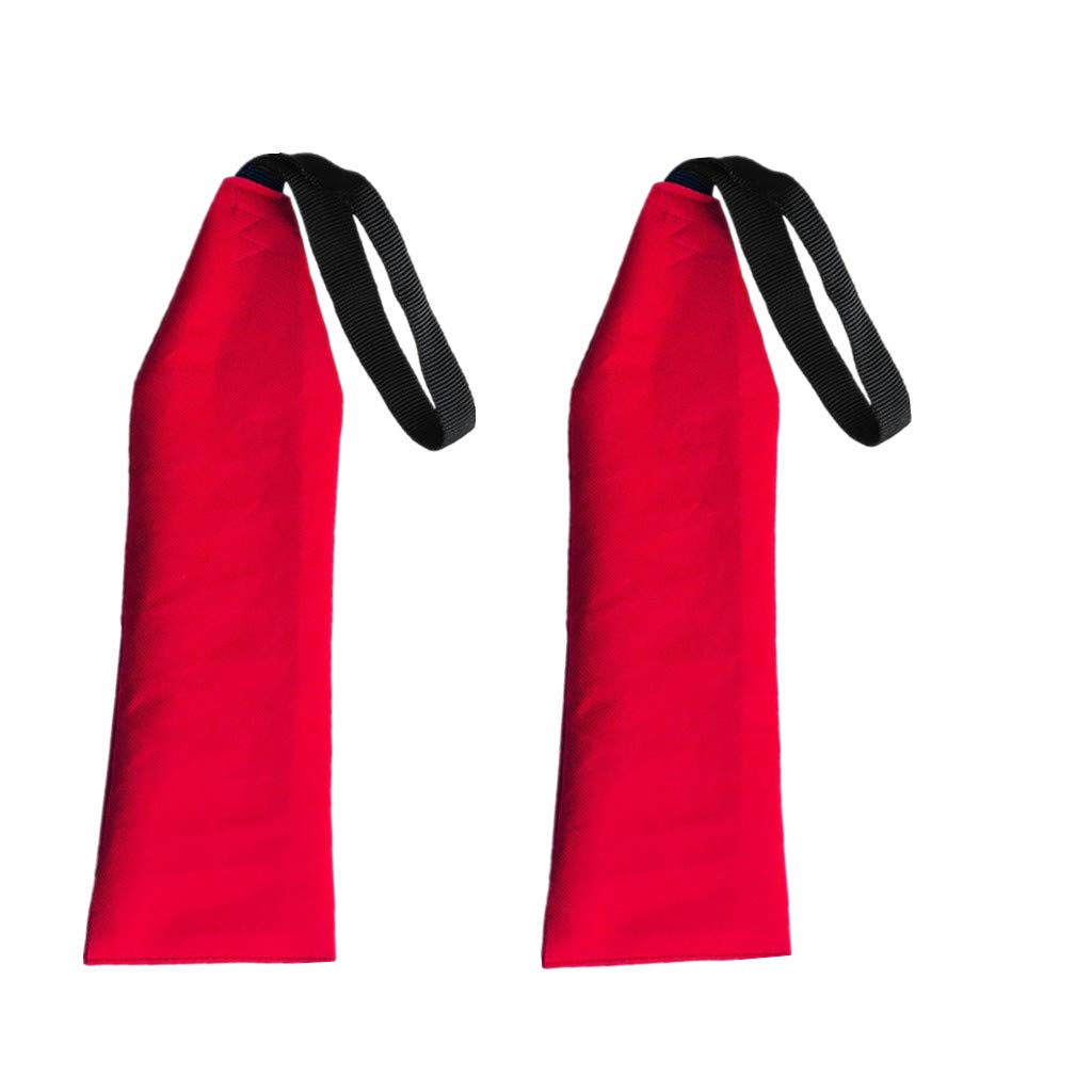 ZXAZX 2 Pieces Red Travel Flag Tow Warning Flag with Webbing Suit for Kayak Canoes Safety Accessories