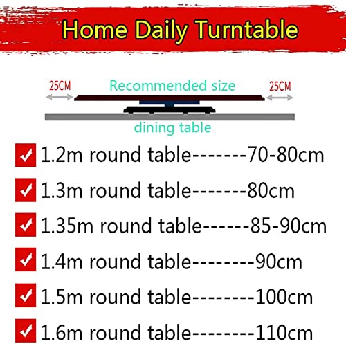 ZJIEX 40″ Large Tempered Glass Lazy Susan Turntable, Round Tabletop Rotating Tray, Kitchen Dining Table Rotating Serving Plate, 360° Swivel Tray (Color : Gold, Size : Ø60cm/24inch)