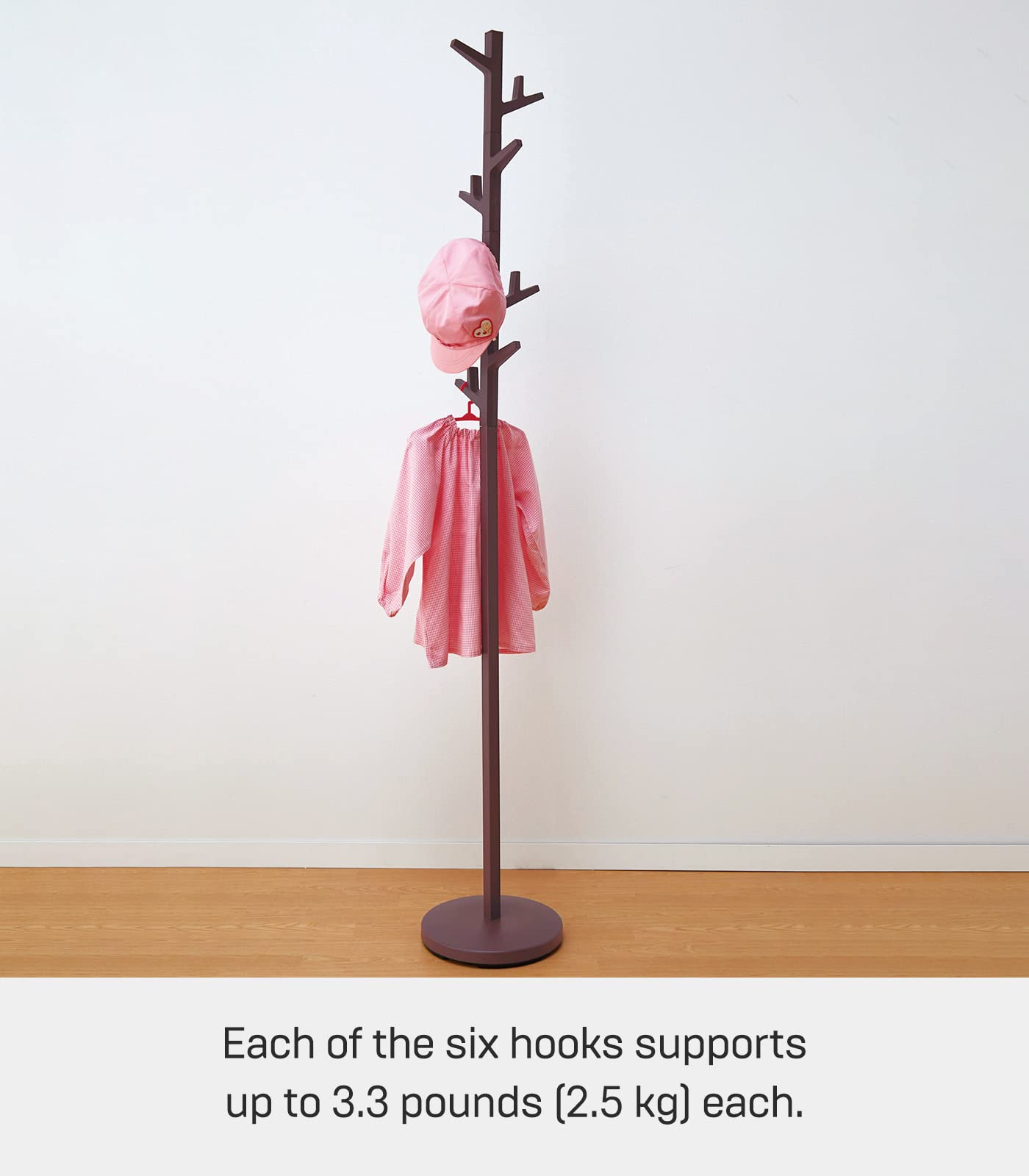 Yamazaki Home Coat Rack Tree/Standing Coat and Hat Hanger Steel One Size Brown