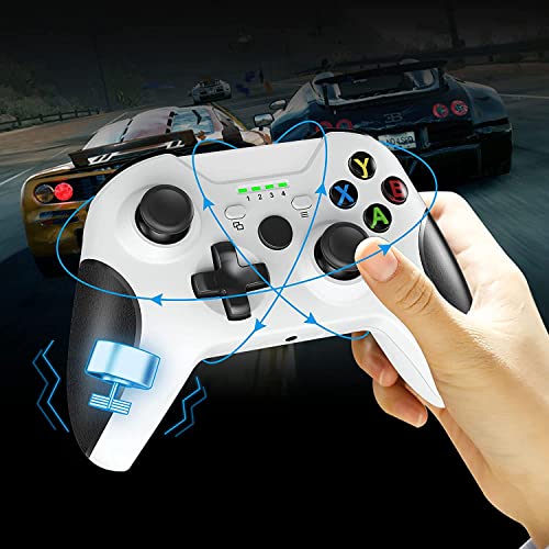 YCCSKY Wired Controller for Xbox One/Xbox Series X|S, Wired Game Controller with Mode Control, Dual Vbt and Novel Design for Xbox One/X/S/PC with Windows 7/8/10 (White)