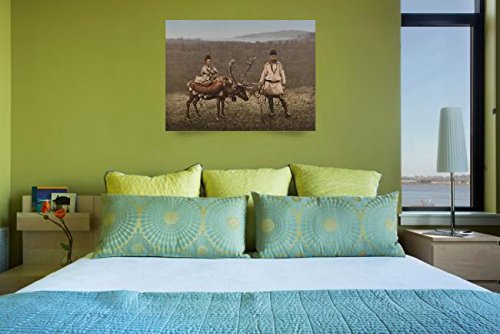 Wall Art Print entitled Lapper Og Reinsdyr by Celestial Images | 22 x 16
