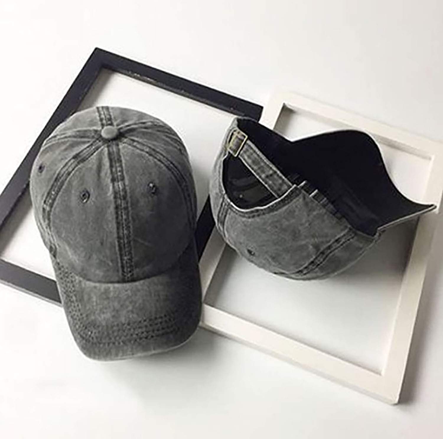 UTWJLTL Black Baseball Cap Dad Hat Adjustable Fitted Hats Fashionable Funny Soft Denim Strapback Caps for Women Men