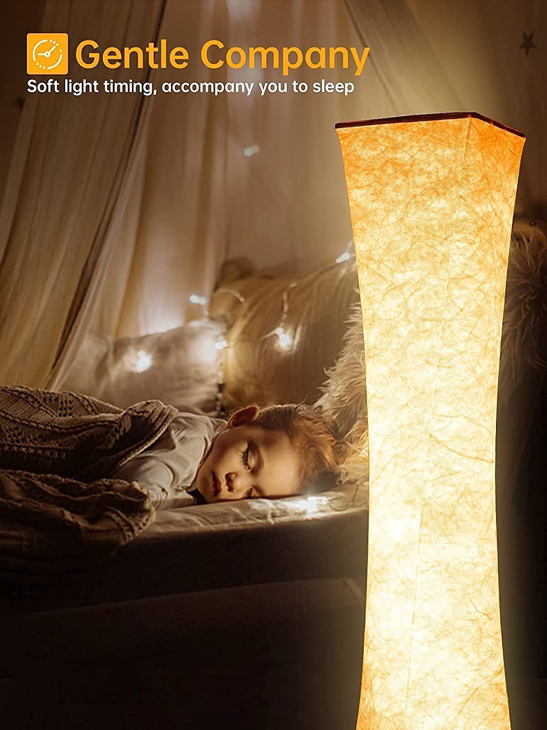 UVII RGB Floor Lamp with Remote, 62" Color Changing LED Lamp Remote Control, Dimmable Standing Lamp for Living Room, Bedroom, Gaming Room, Modern Soft Light