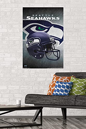Trends International NFL Seattle Seahawks - Helmet 16 Wall Poster, 22.375" x 34", Unframed Version