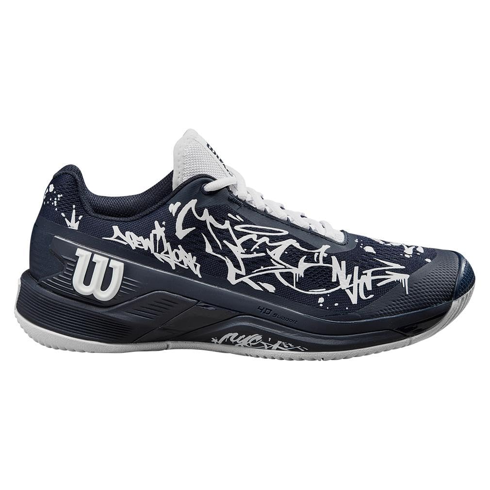 WILSON Rush Pro 4.0 Hope NYC Edition Tennis Shoe Navy/White 11.5 D (M)