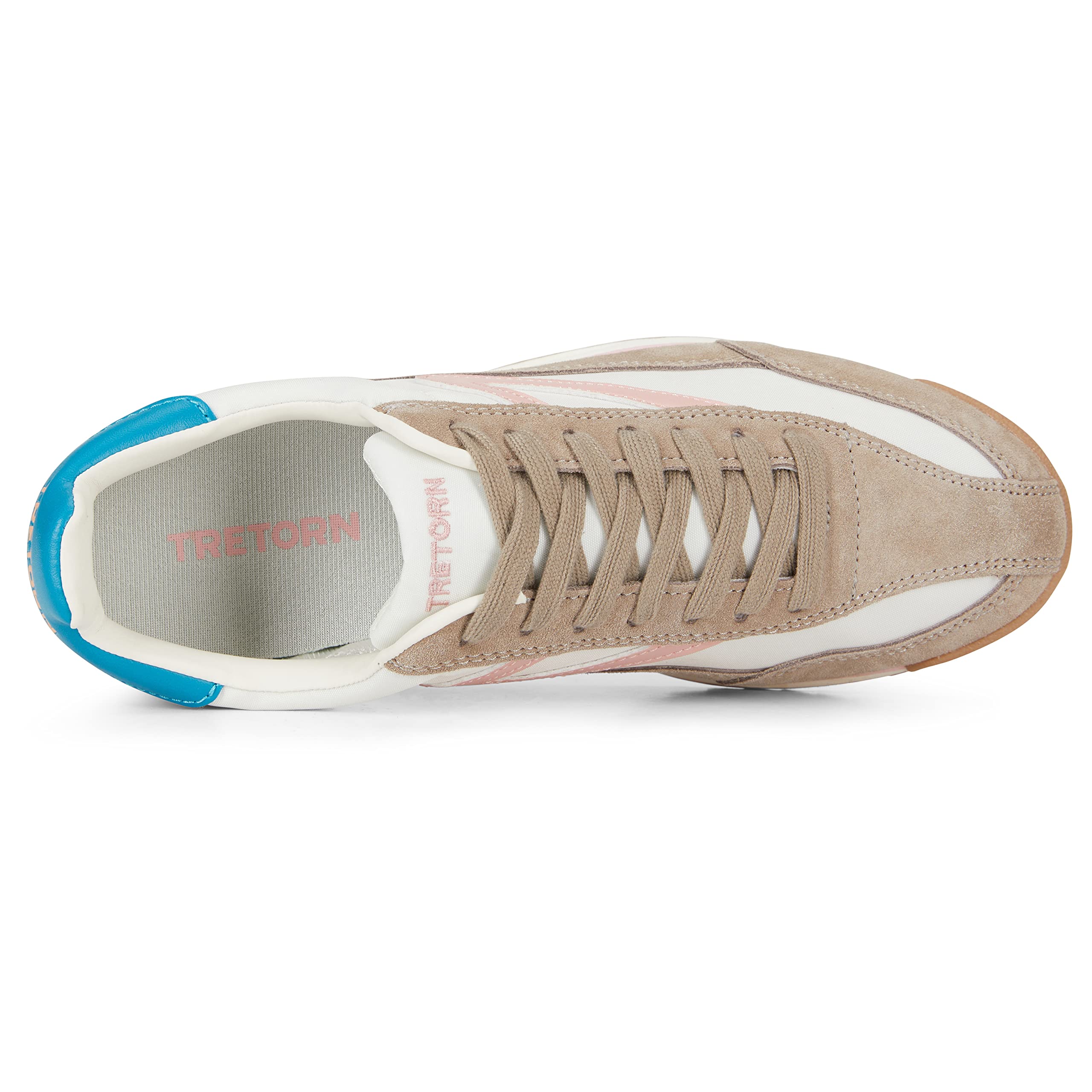 TRETORN Women's Rawlins Casual Lace-Up Sneakers, Taupe, 9