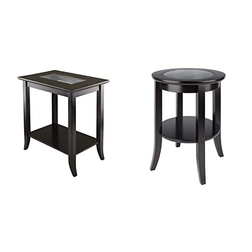 Winsome Genoa Occasional Table, Dark Espresso & Wood Genoa Occasional Table, Espresso