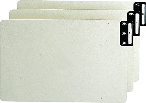 Smead 100% Recycled End Tab Pressboard File Guides, Vertical Metal Tab (A-Z), Extra Wide Legal Size, Gray/Green, Set of 25 (63276)