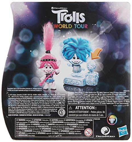 Trolls DreamWorks World Tour Rock City Bobble with 2 Figures, 1 with Bobble Action Plus Base, Toy Inspired by The Movie World Tour