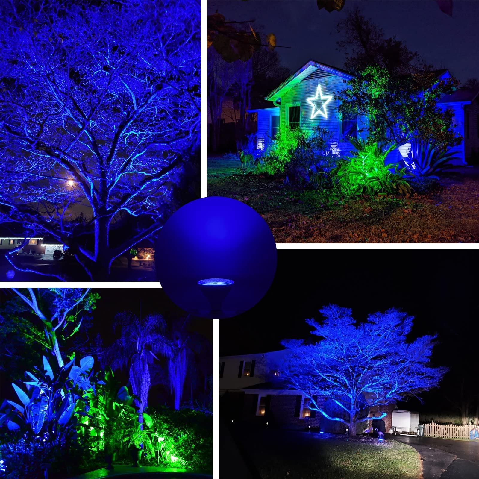 U4GLORY LED Par38 Blue Light Bulb - 15W(100Watt Equivalent) Blue LED Light Bulbs, E26 Base Flood Light Bulbs Perfect for Party Decoration, Porch, Home Lighting, Halloween, Christmas, Outdoor, 2 Pack