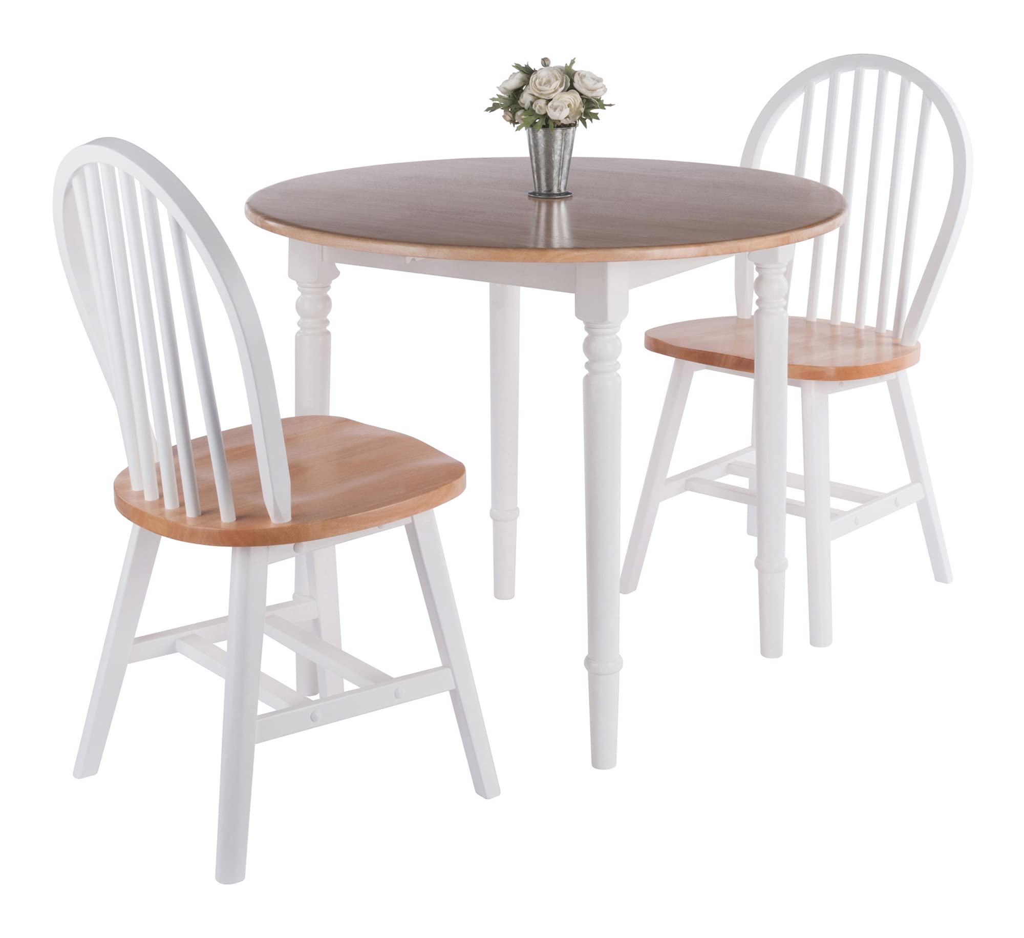 Winsome Wood Sorella Dining Set, Natural/White