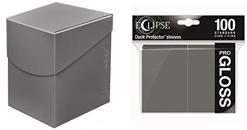 Ultra Pro Eclipse PRO 100+ Deck Box and Glossy Sleeves Gray