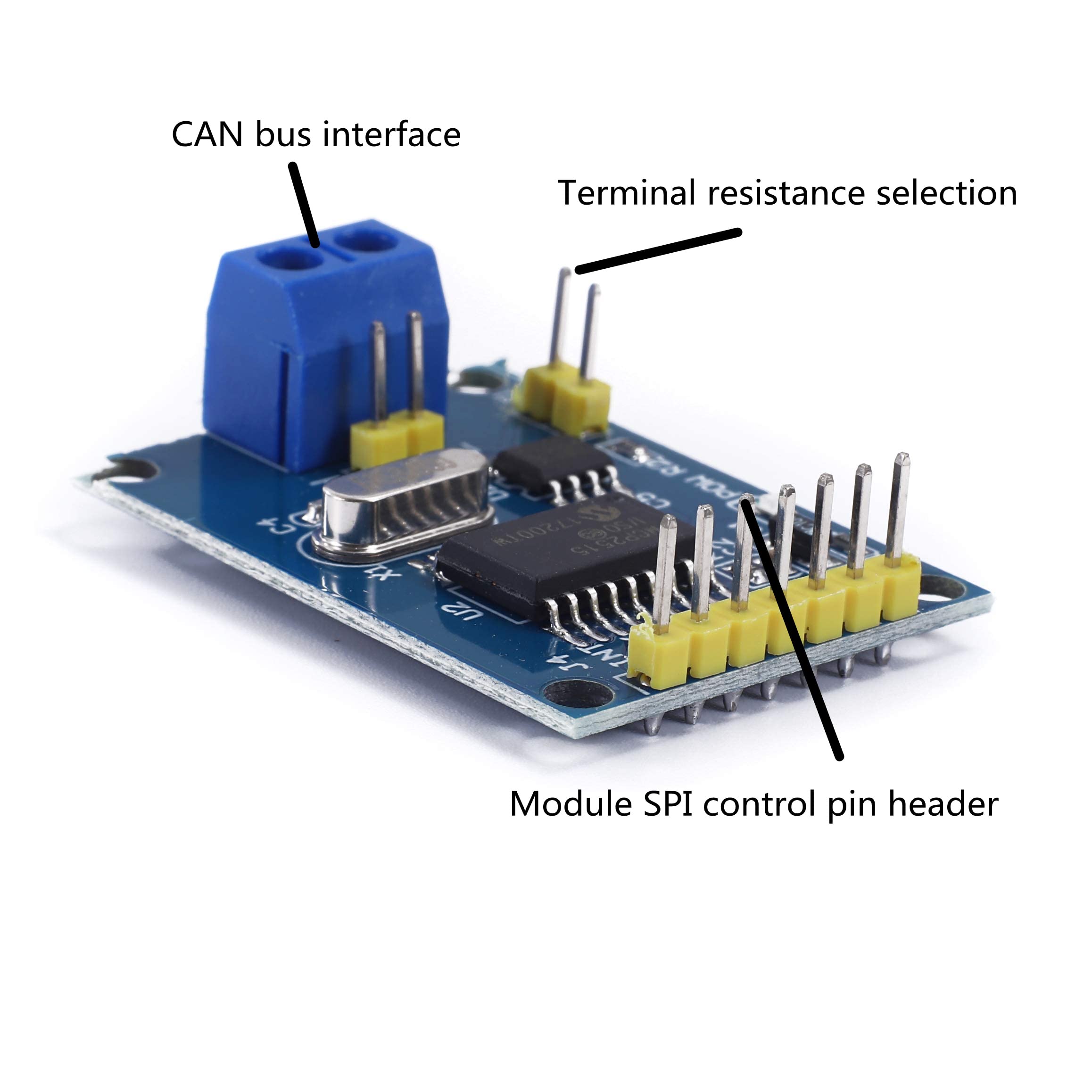 Teyleten Robot MCP2515 CAN Bus Board Module TJA1050 Receiver SPI for Arduino 51 MCU ARM (3PCS)