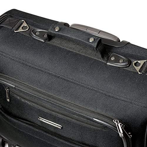 Traveler's Choice Carry-On Softside 8-Wheeled Spinner Garment Bag Luggage, Black, 21-Inch