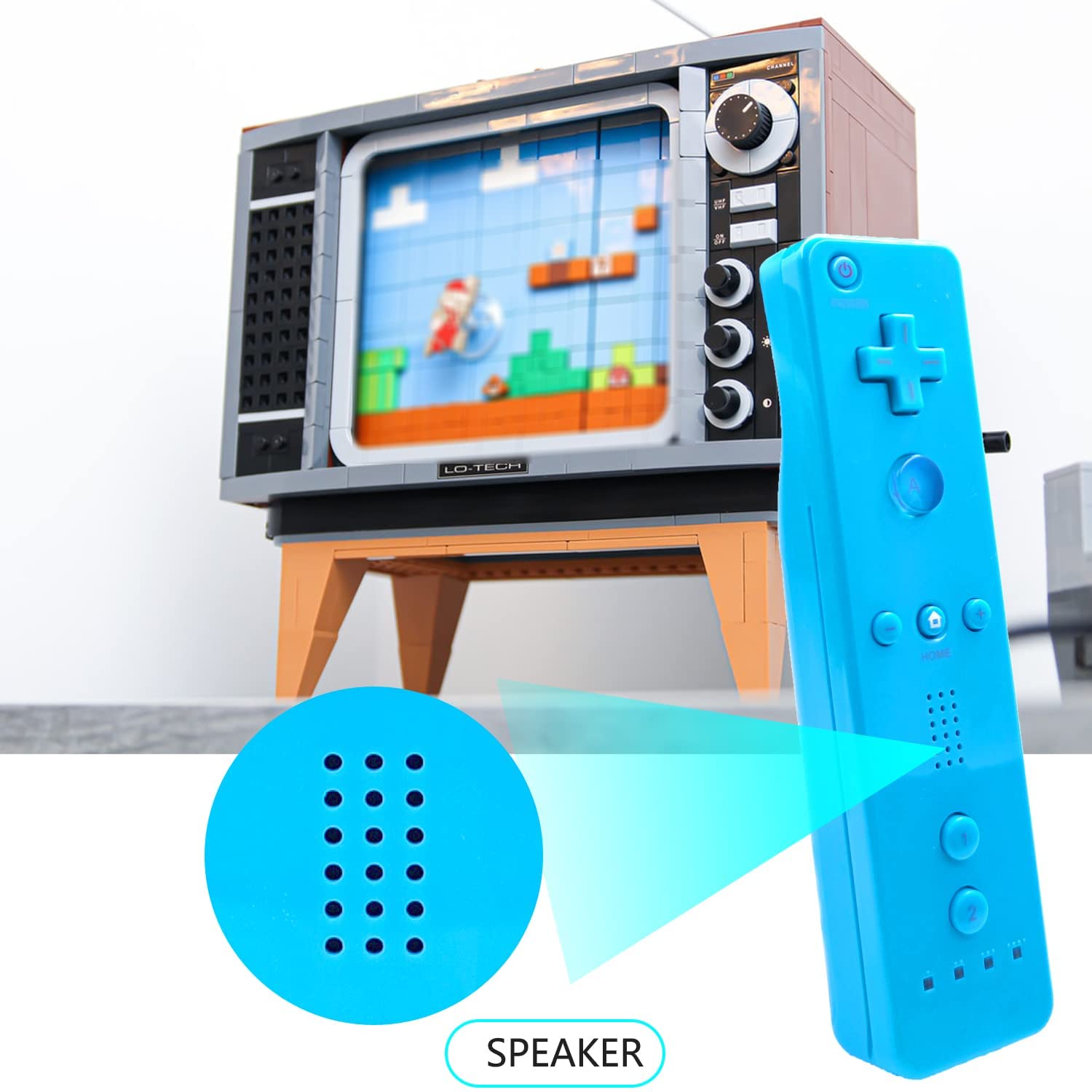 Yosikr Wii Controller 2 Pack, Wii Remote Controller with Silicone Case and Wrist Strap Compatible for Wii/Wii U (Black and Blue)