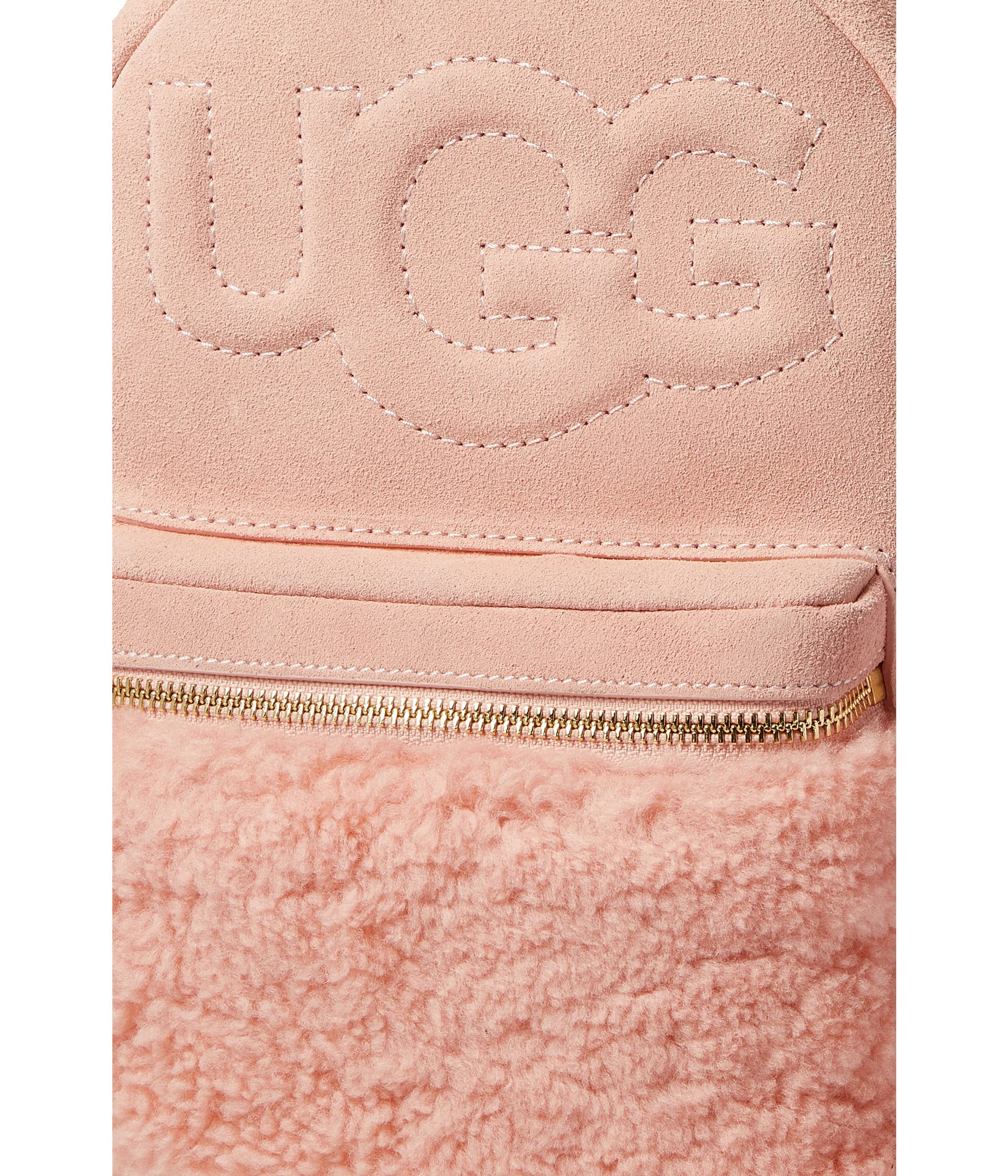 UGG Women's Dannie Ii Mini Backpack Sheepskin Handbag, Pink Opal, One Size
