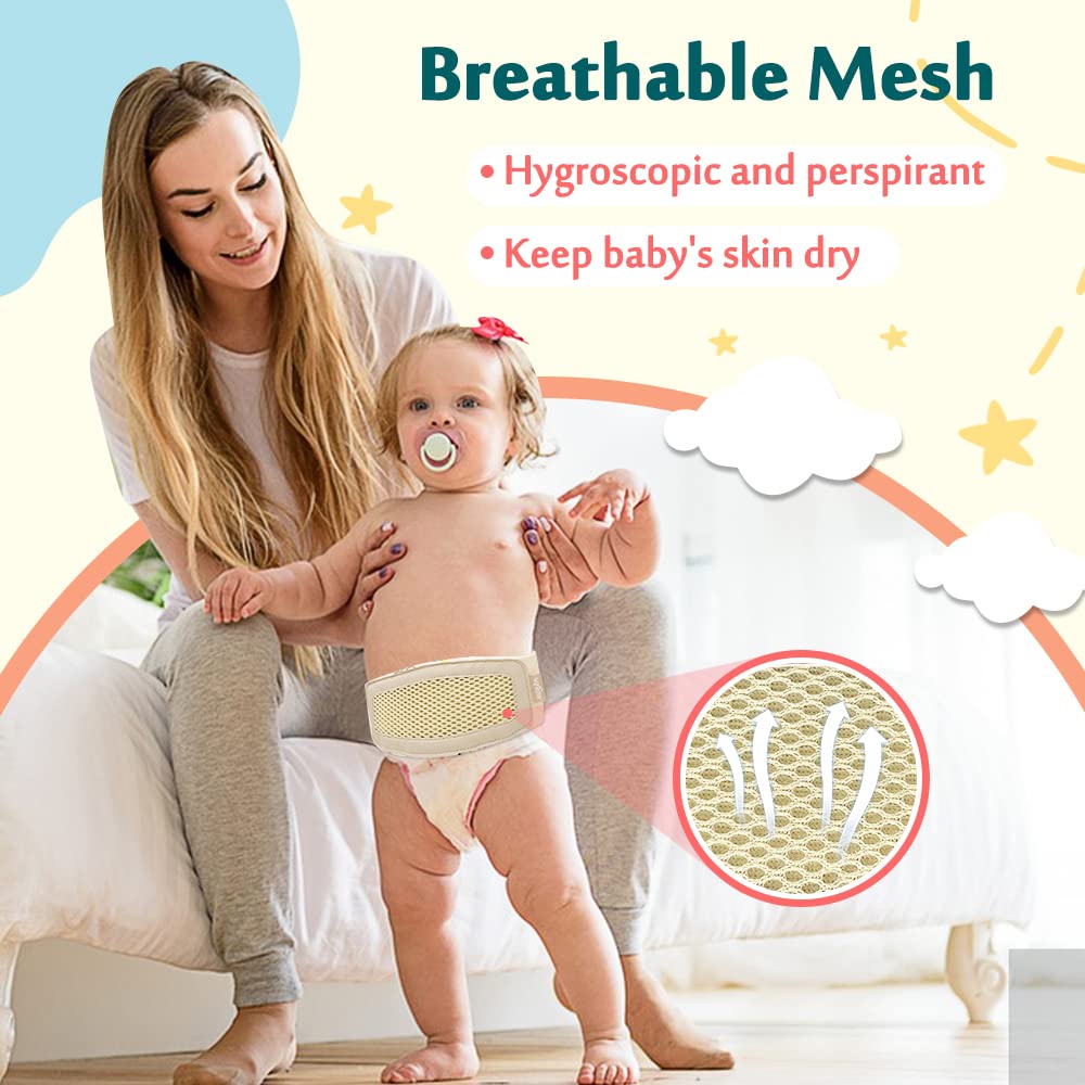 Umbilical Hernia Belt Baby Belly Button Band Infant Newborn Belly Support Band Wrap Baby Abdominal Binder Umbilical Truss Cord Adjustable Navel Band - Medium