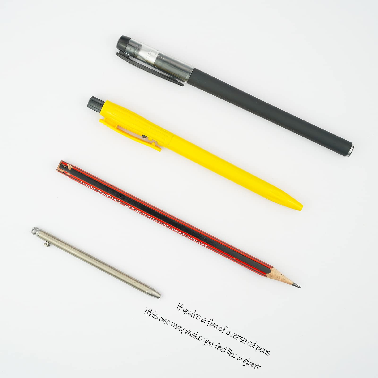 YEEMO Mini Pen,Non-Toxic Titanium EDC Pen with Keychain, Compact and Stylish Small Pen(Only 82mm in Length and Comes with 2 Refill Cartridges)