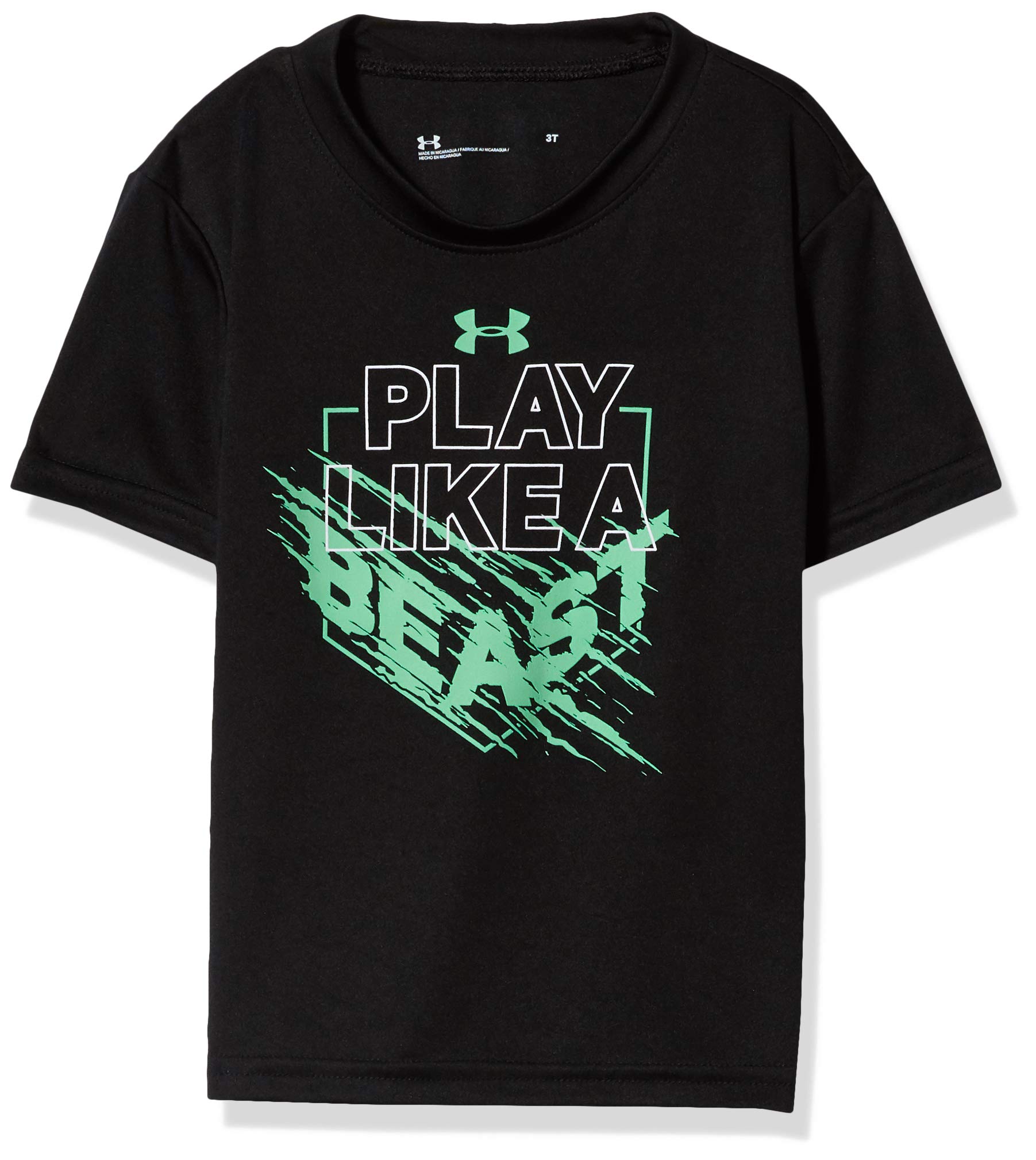 Under Armour Little Boy's UA Play Like A Beast SS Shirt, Black, 4