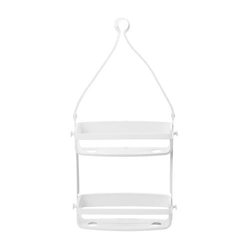 Umbra Flex Hanging Shower Caddy, Bathtub Shelf and Bathroom Organizer, White