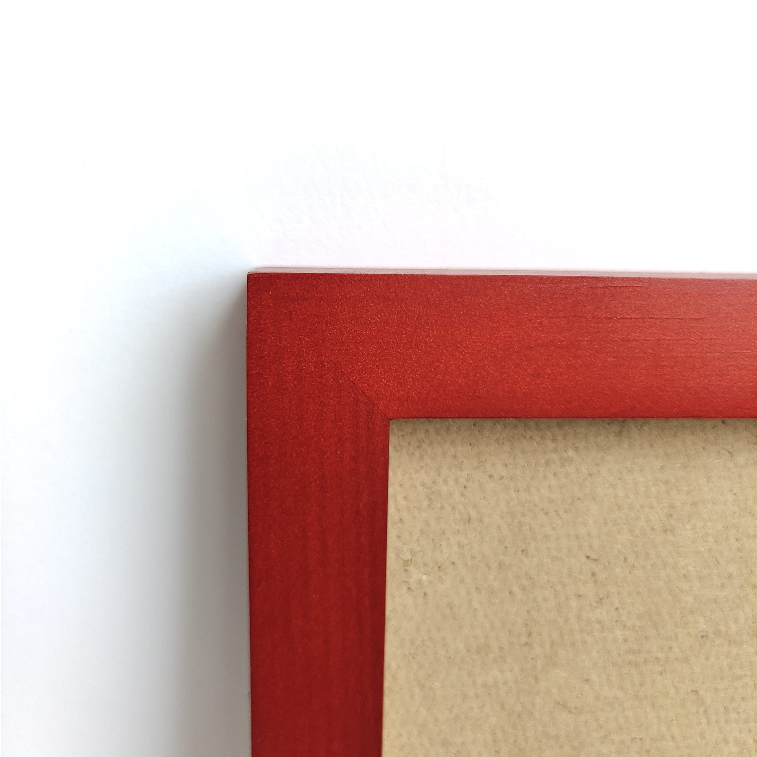 ZXT-parts 8x10 Picture Frames Red Photo Frame. Solid Wood, Plastic Panel (not Glass), The Tabletop or The Wall.