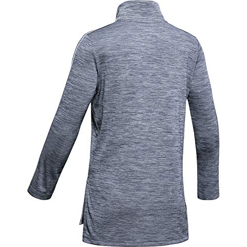 Under Armour Girls' Tech 1/2 Zip, Downpour Gray Light Heather//Mod Gray, Youth Small