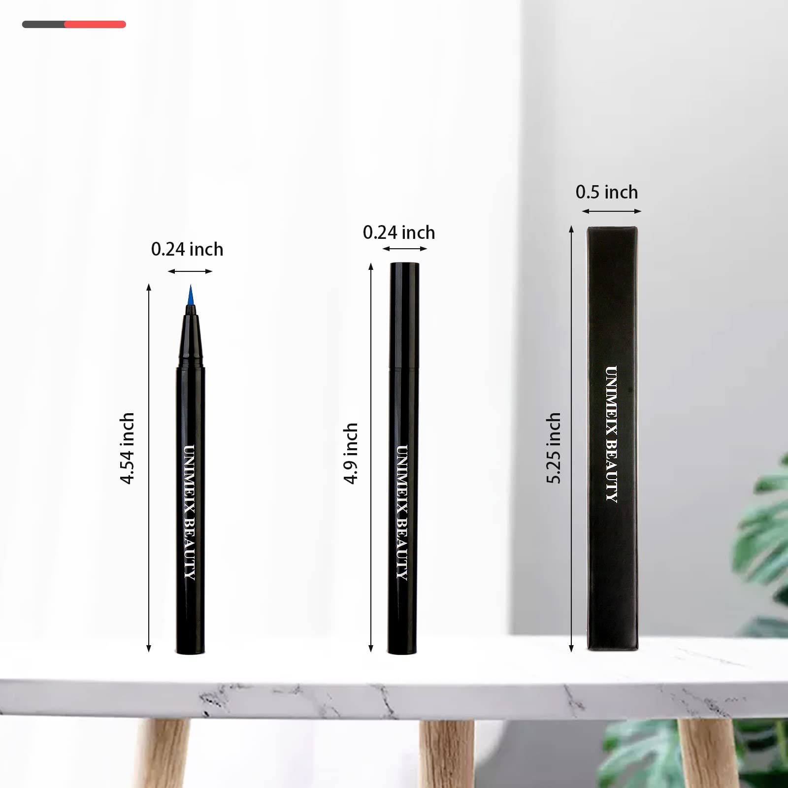 UNIMEIX Eyeliner Liquid Liner Waterproof Eye Liner Makeup Eyeliner Pen Precise All Day Eyeliner Striking Navy