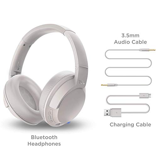 TCL ELIT400BT Wireless On-Ear Headphones Hi-Res Headphones with 60 Hour Playtime and Fast Charge – Cement Gray (Renewed)