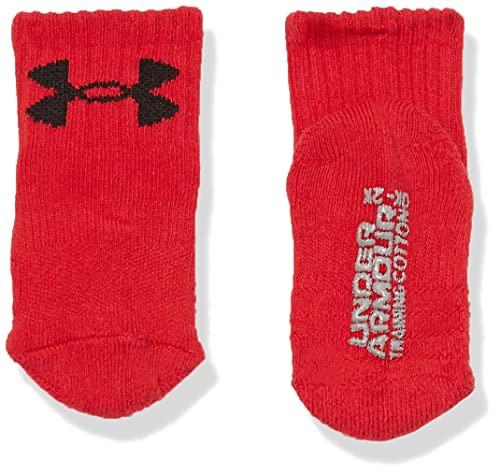 Under Armour boys Multi Pack Quarter Sock, Red, 2-4T US