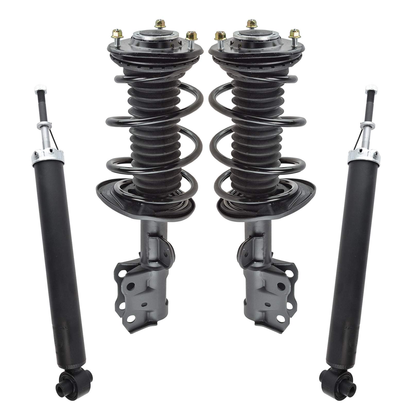 TRQ Front & Rear Quick Complete Loaded Strut Spring Assembly Shock Kit Set 4pc New for 2010-2015 Toyota Prius