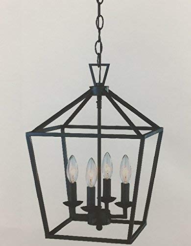 Trans Globe Imports 10264 ROB Transitional Four Light Pendant from Lacey collection in Bronze/Dark finish, 12.00 inches