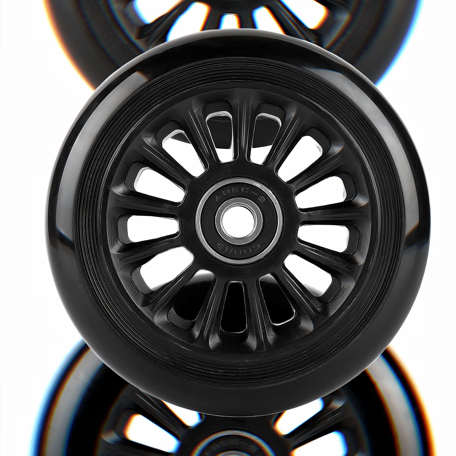 WHEELCOME Polyurethane Replacement Wheels w/Bearings ABEC-9 Compatible with Ezyroller Classic Drifter Junior Drift and Ride-On Toy Scooters (Set of 3)