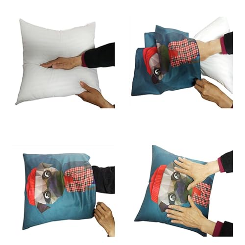 Waxonle AI-Crafted Guitar Moon Throw Pillow Covers 55x55cm Set of 4 for Living Room Bed and Couch Soft Decorative Cushion Cases for Modern Room and Holiday Celebrations - Bedding Home Decor Clearance