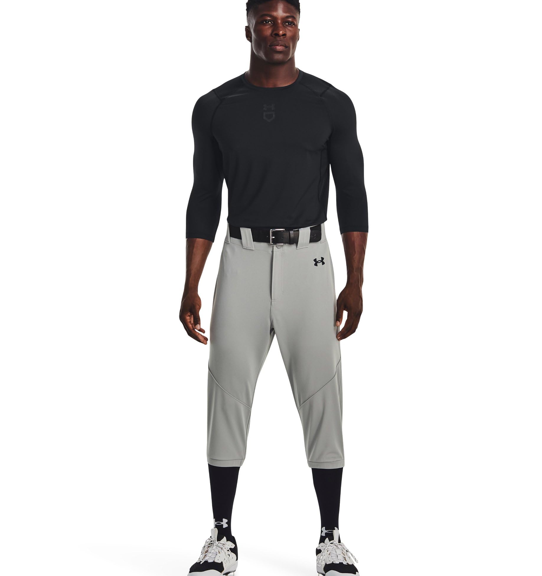 Under Armour Men's Utility Baseball Knicker 22, (075) Baseball Gray / / Black, Small