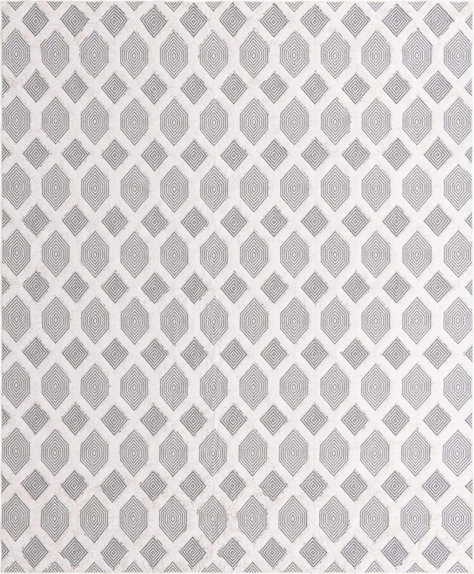 Unique Loom Casa Collection Area Rug - Havana (9' 10" x 12' 2" Rectangle, Anthracite Gray/ Ivory)