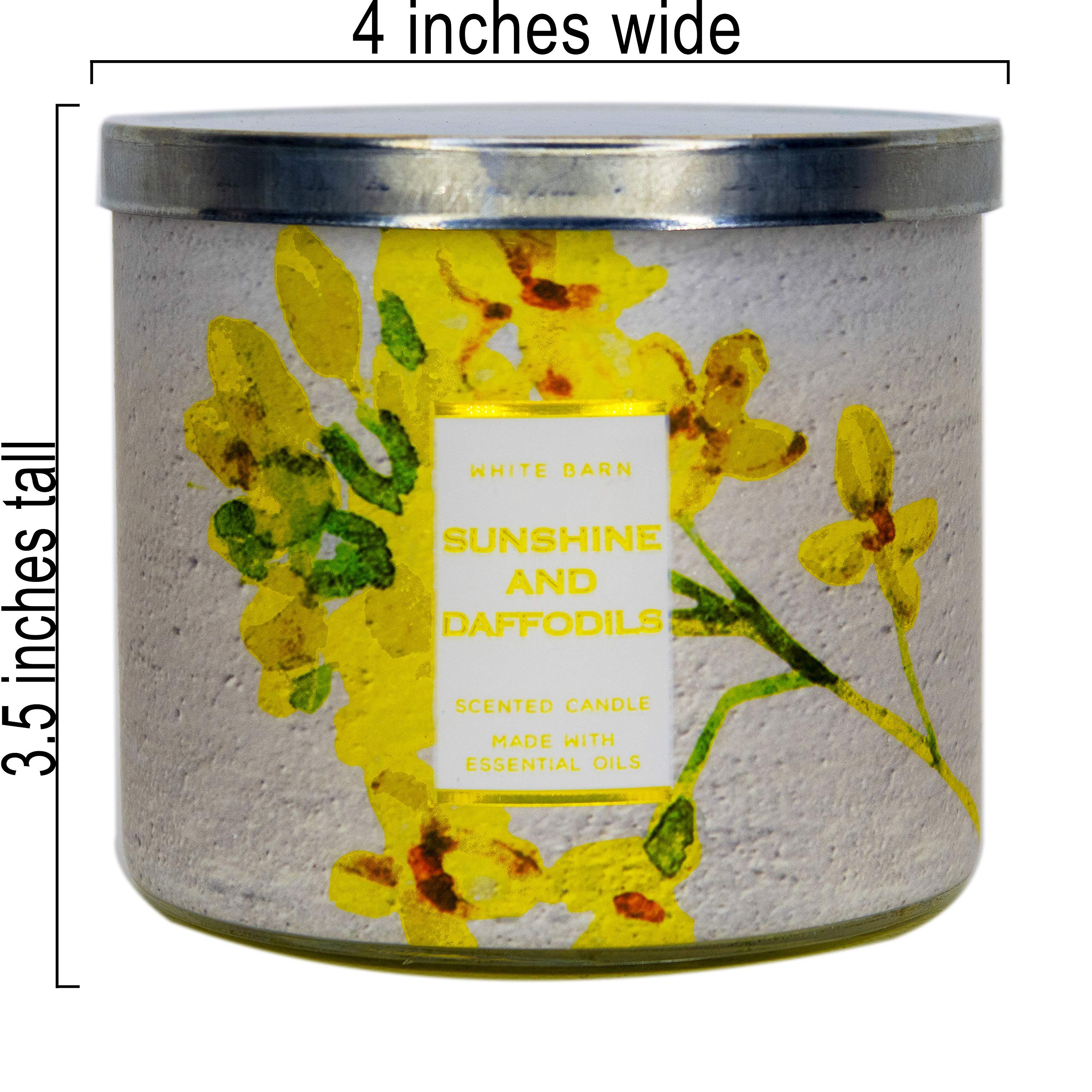 White Barn 3-Wick Candle w/Essential Oils - 14.5 oz - 2021 Spring Scents! (Sunshine and Daffodils)