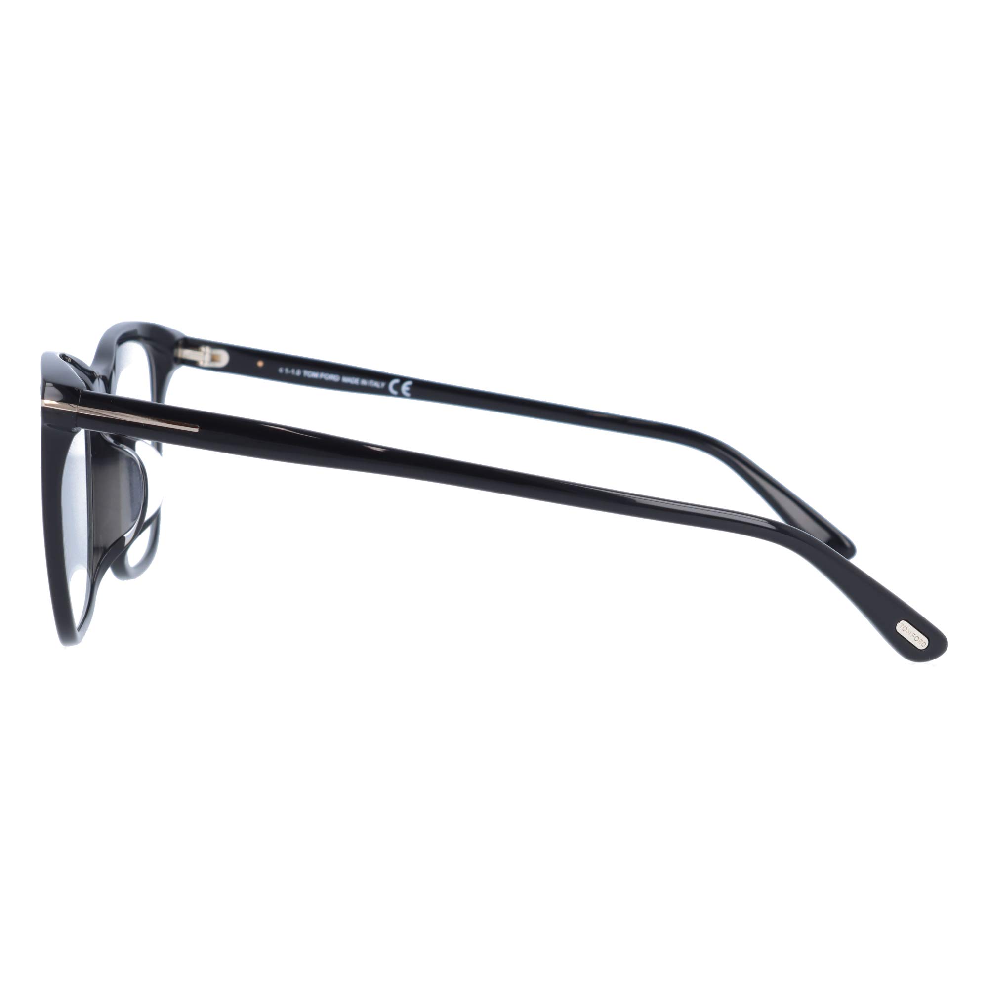 Tom Ford - FT5672-F-B Shiny Black/Clear Rectangular Women Eyeglasses - 54mm