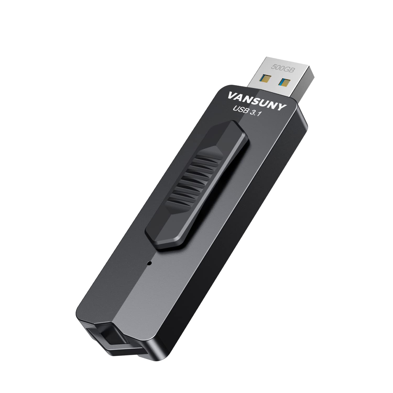 Vansuny 120GB Portable External SSD, USB 3.1 400MB/s High-Speed USB-C Mini Aluminum Portable External Solid State Drive for PC, Laptop, Phones and More (120GB, Black)