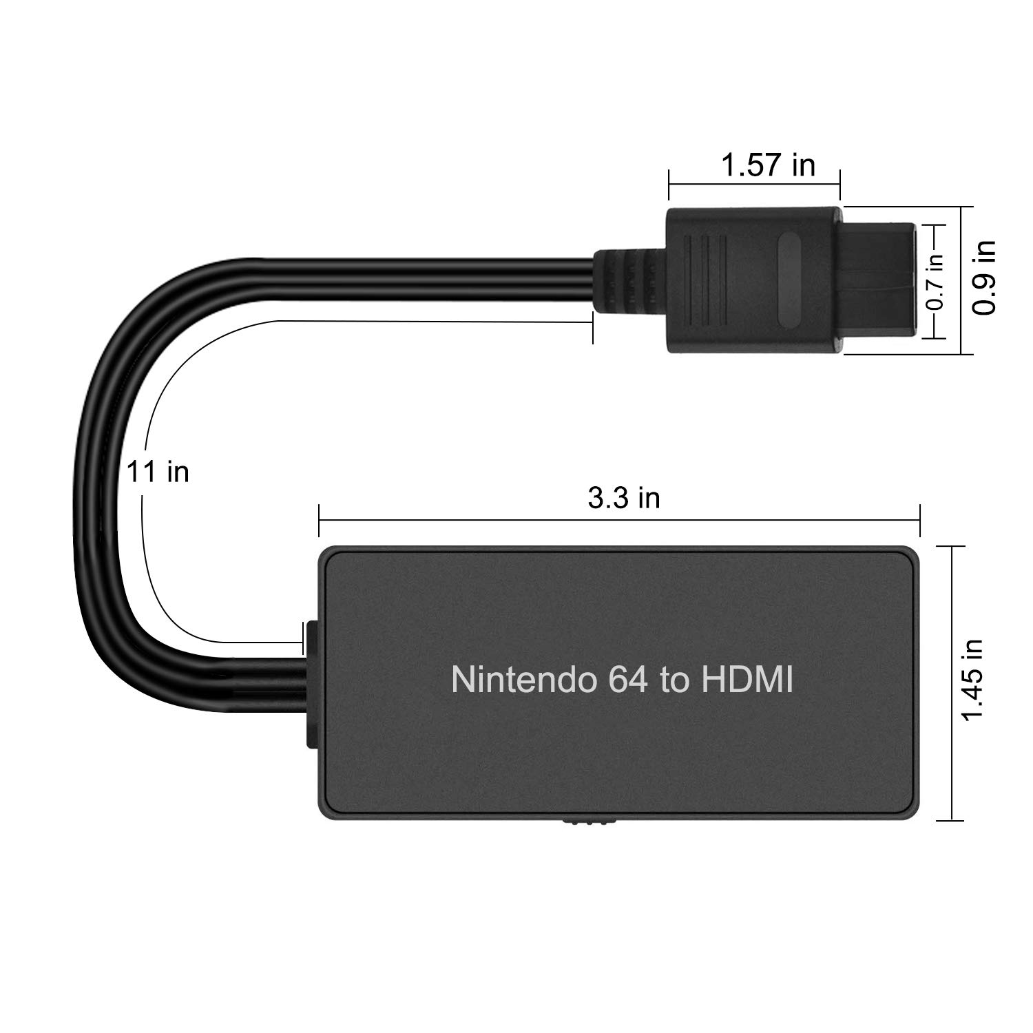 Y.D.F N64 to HDMI Converter, HD Link Cable for N64, Nintendo 64 to HDMI Compatible Nintendo 64/ Game Cube/SNES/SFC(Plug and play, no power supply required.)