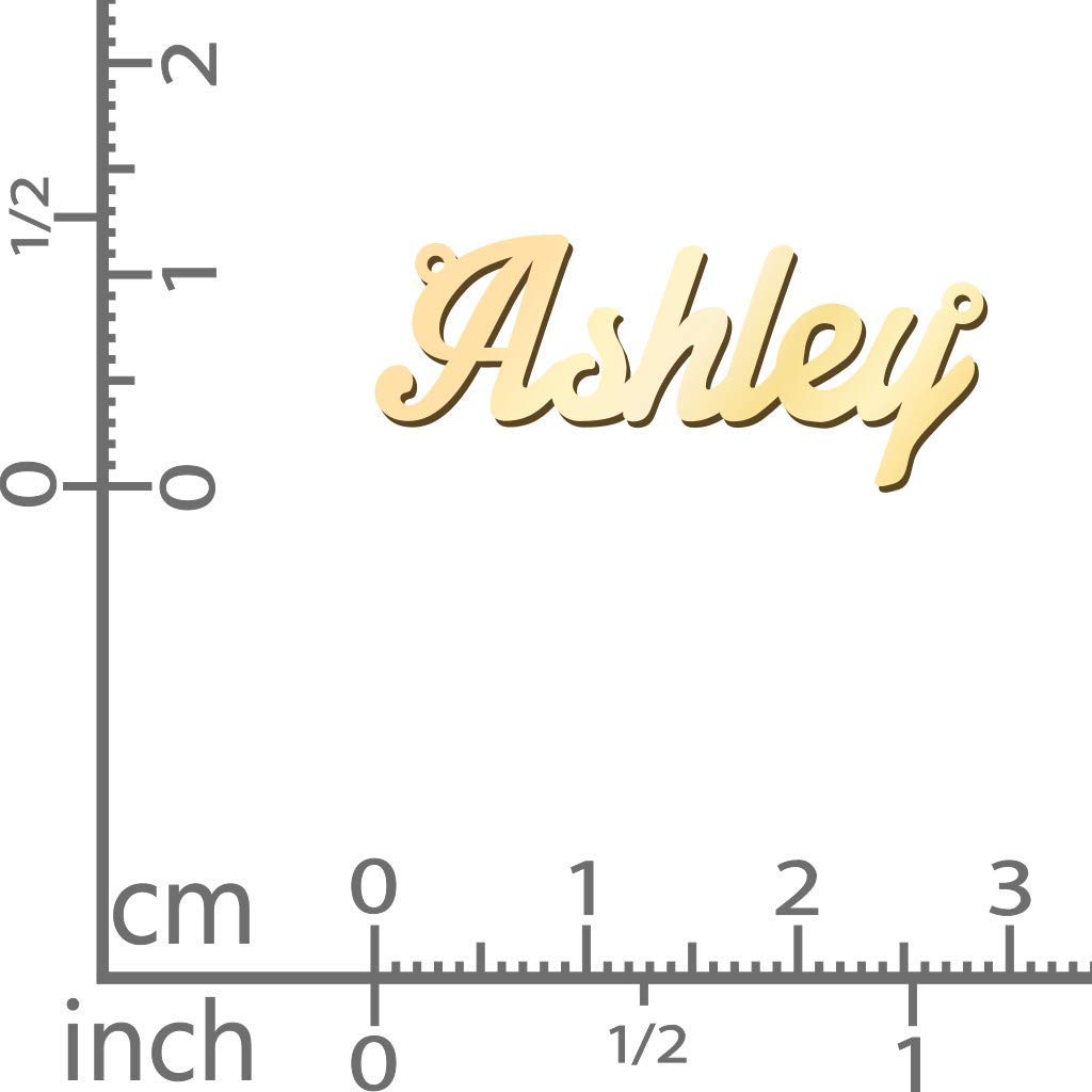 TSD 10K Yellow Gold Personalized Name Necklace with a 16" Chain in Glamorous Font by JEWLR