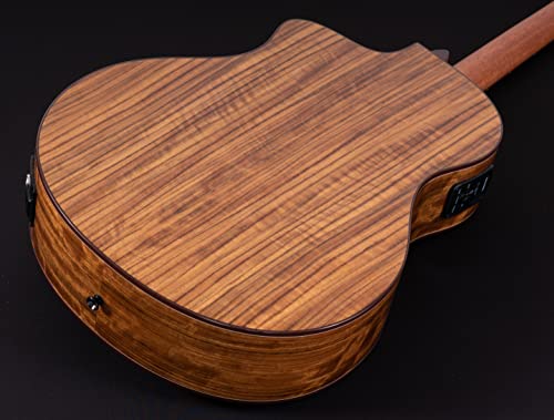 Washburn Bella Tono 6 String Acoustic-Electric Guitar, Right, Gloss Charcoal Burst (BTS9VCECH-D)